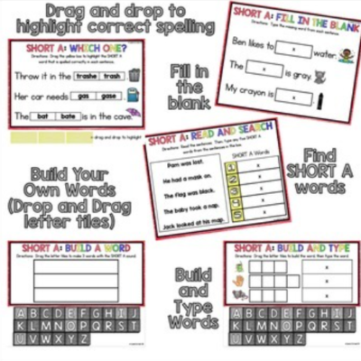 Fun and Engaging Digital Short Vowel Phonics Centers • Cupcakes ...