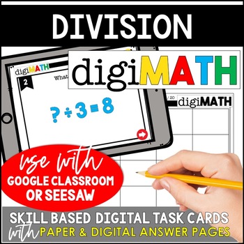 Division: Digital Math Task Cards • Cupcakes & Curriculum