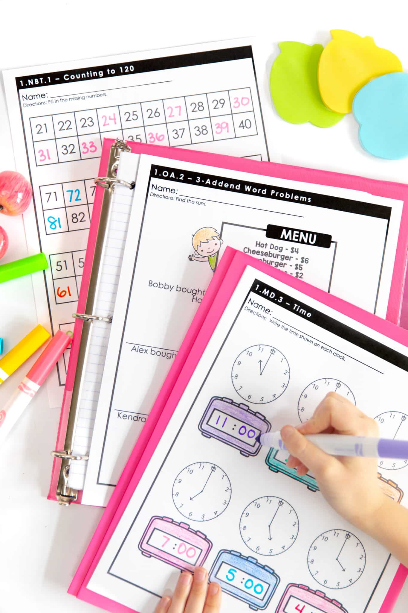 Free 1st Grade Worksheets • Cupcakes & Curriculum