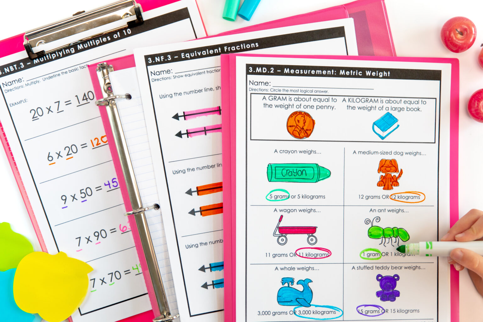 Free Math Worksheets for K-5 • Cupcakes & Curriculum