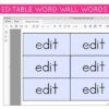 Word Wall Set | Bright and Cheery Classroom Decor • Cupcakes & Curriculum