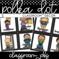 Classroom Jobs | Black and White Polka Dot Classroom Decor • Cupcakes ...
