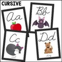 Classroom Decor: Black and White Polka Dot [Alphabet and Number Posters ...