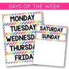 Calendar Set | Bright and Cheery Classroom Decor • Cupcakes & Curriculum