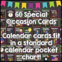 Chalkboard Calendar Set EDITABLE • Cupcakes & Curriculum