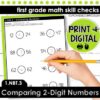 Comparing Numbers Worksheets First Grade Math 1.NBT.3 • Cupcakes ...