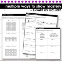 Multiplication Practice Worksheets for 3rd Grade • Cupcakes & Curriculum