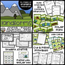 Landforms Resource Bundle • Cupcakes & Curriculum