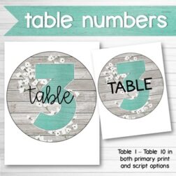 Farmhouse Chic Classroom Decor Table Numbers and Supply Caddy Labels ...