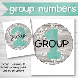 Farmhouse Chic Classroom Decor Table Numbers and Supply Caddy Labels ...