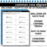 Place Value Practice Hundreds, Tens, & Ones Worksheets Second Grade ...