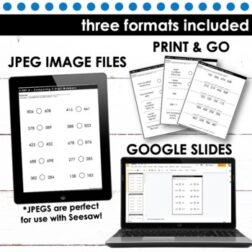 Comparing Three-Digit Numbers Worksheets Second Grade Math 2.NBT.4 ...