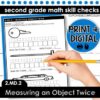 Measuring an Object Twice Worksheets Second Grade Math 2.MD.2 ...