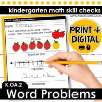 Addition and Subtraction Word Problems Worksheets Kindergarten Math K ...
