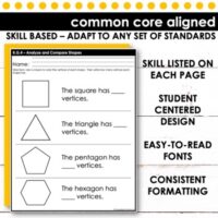Comparing Shapes Worksheets Kindergarten Math K.G.4 • Cupcakes & Curriculum