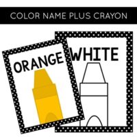 Color Posters | Black and White Polka Dot Classroom Decor • Cupcakes ...