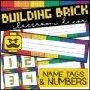 Nametags and Student Numbers | Building Block Classroom Decor LEGO ...