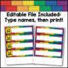 Nametags and Student Numbers | Building Block Classroom Decor LEGO ...