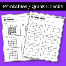 Subtraction Strategies | Within 20 • Cupcakes & Curriculum