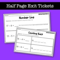 Subtraction Strategies | Within 20 • Cupcakes & Curriculum