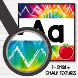 Tie Dye Alphabet Posters | Tie Dye Classroom Decor • Cupcakes & Curriculum