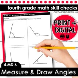 Measure and Draw Angles | Fourth Grade Math 4.MD.6 • Cupcakes & Curriculum