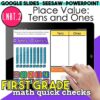 Place Value Tens & Ones Digital Activities for First Grade Math SeeSaw ...