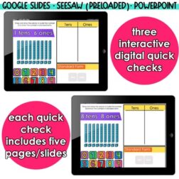 Place Value Tens & Ones Digital Activities for First Grade Math SeeSaw ...