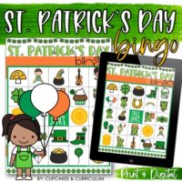 St. Patrick's Day Activity Bingo Game • Cupcakes & Curriculum