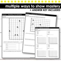 Reading Coordinates Worksheets for 5th Grade Math • Cupcakes & Curriculum