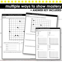 Reading Coordinates Worksheets for 5th Grade Math • Cupcakes & Curriculum