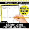 Dividing Using Partial Quotients Worksheets for 5th Grade Math ...