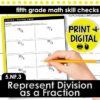 Representing Division as a Fraction Worksheets for 5th Grade Math ...