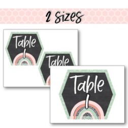 Boho Chalkboard Table Numbers | Boho Classroom Decor • Cupcakes ...