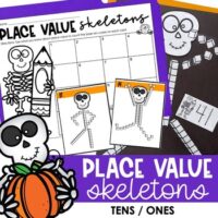Place Value Skeletons | Halloween Math • Cupcakes & Curriculum