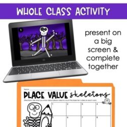 Place Value Skeletons | Halloween Math • Cupcakes & Curriculum