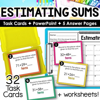 Estimating Sums Task Cards • Cupcakes & Curriculum