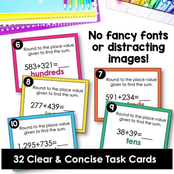 Estimating Sums Task Cards • Cupcakes & Curriculum